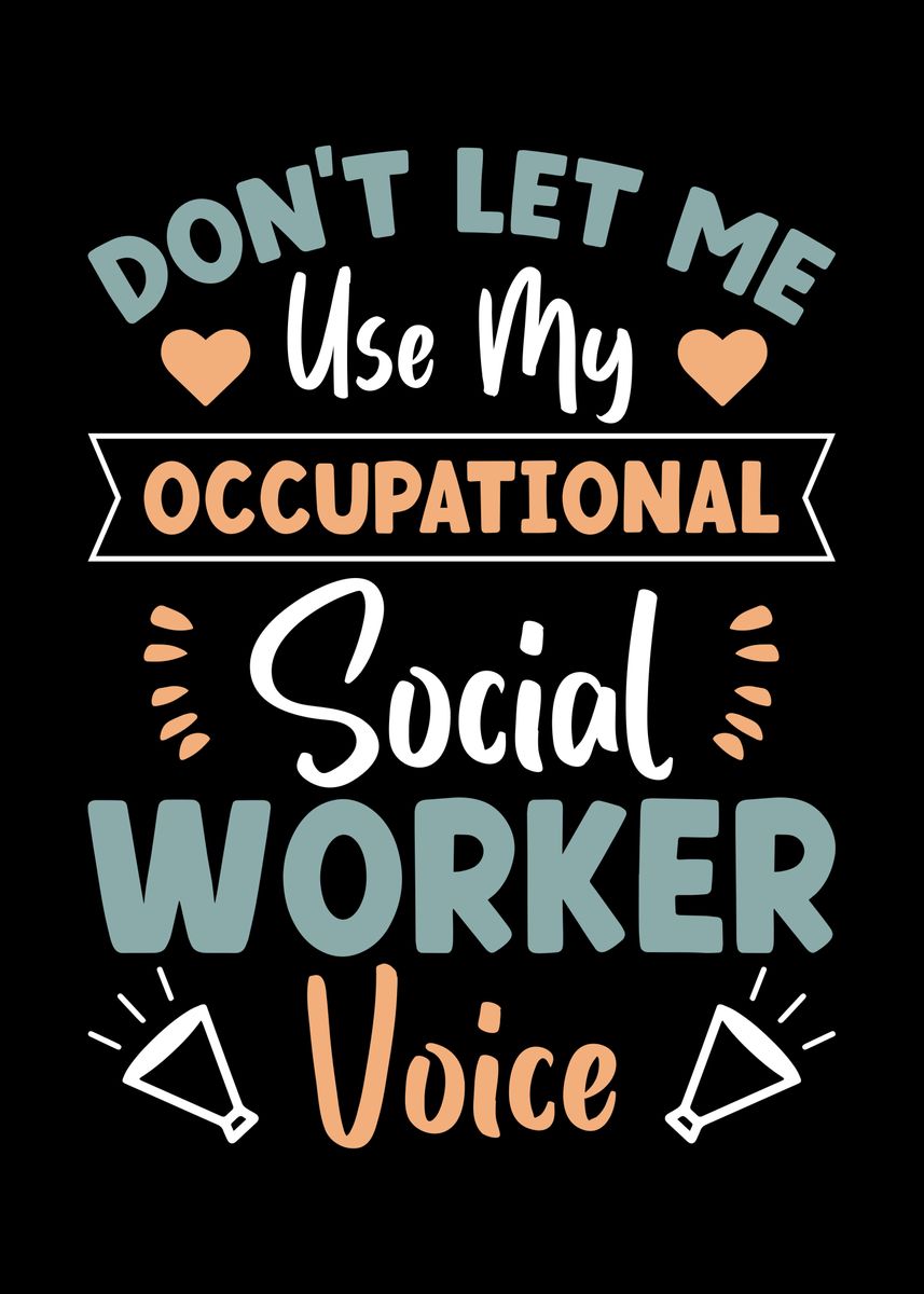 'Occupational Worker Voice' Poster, picture, metal print, paint by ...