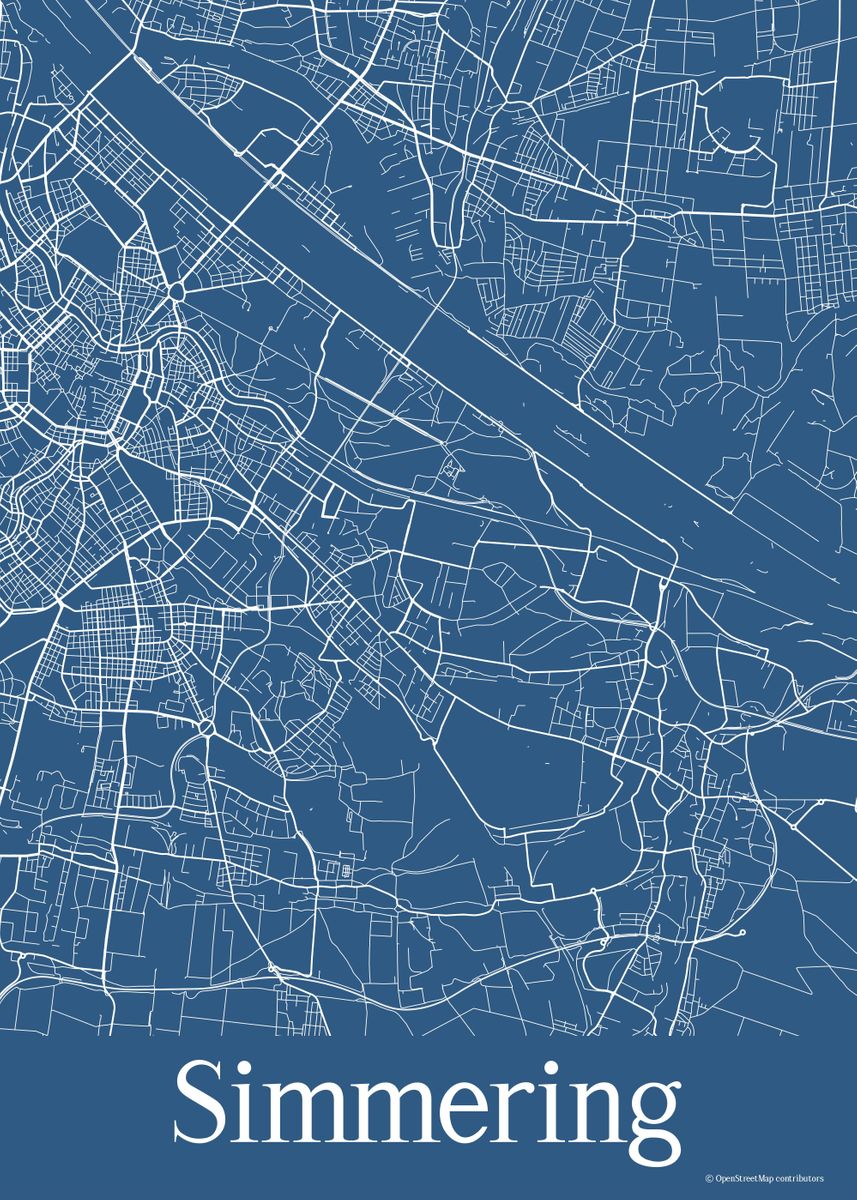 'Simmering Austria Blue ' Poster, picture, metal print, paint by ...