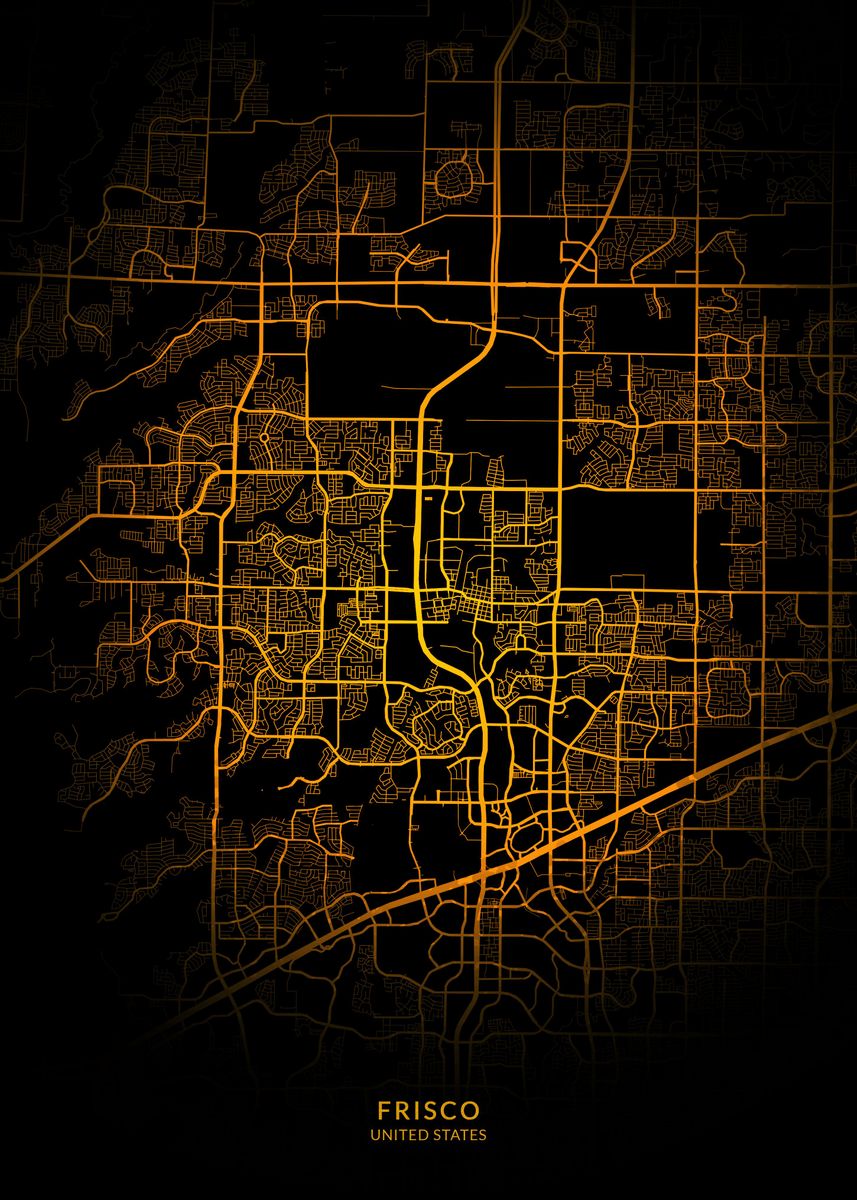 'Frisco USA City Map' Poster, picture, metal print, paint by Trulaf ...