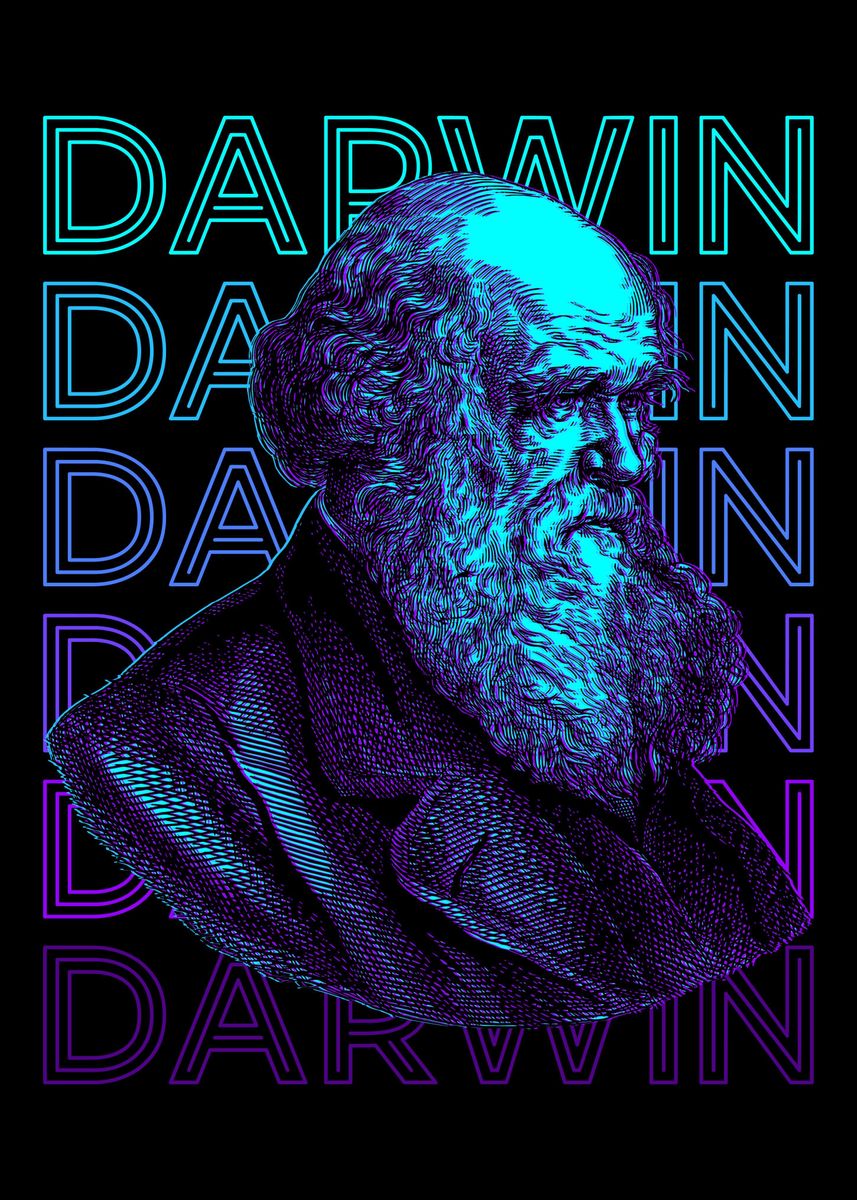 'Charles Darwin' Poster, picture, metal print, paint by AestheticAlex ...