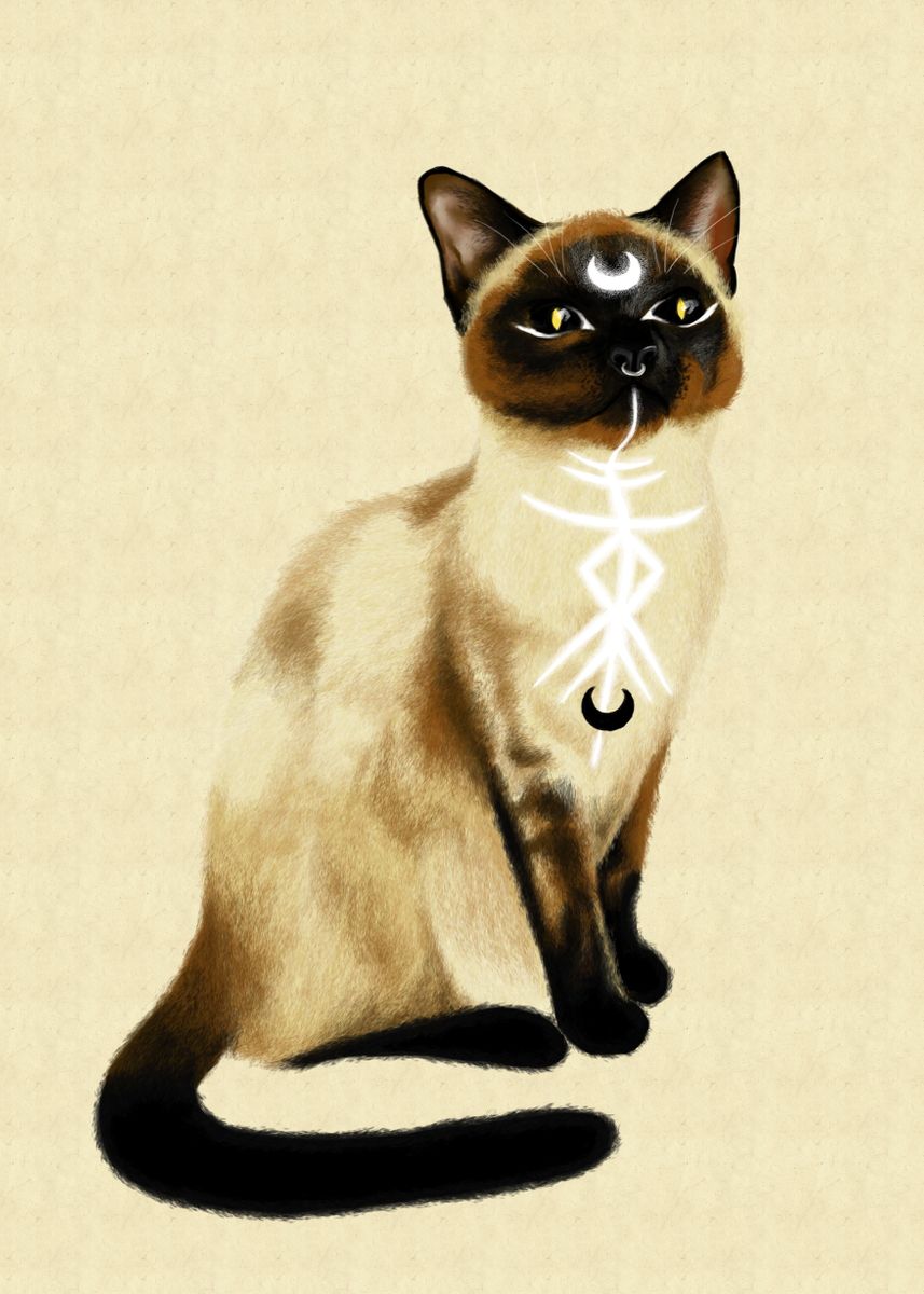 'Cat familiar' Poster, picture, metal print, paint by Deadstarart ...