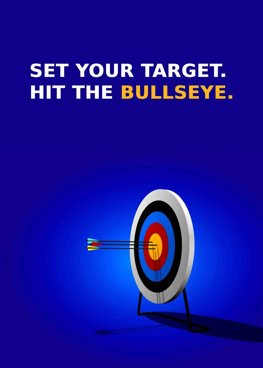 'Hit the Bullseye' Poster, picture, metal print, paint by ABConcepts ...