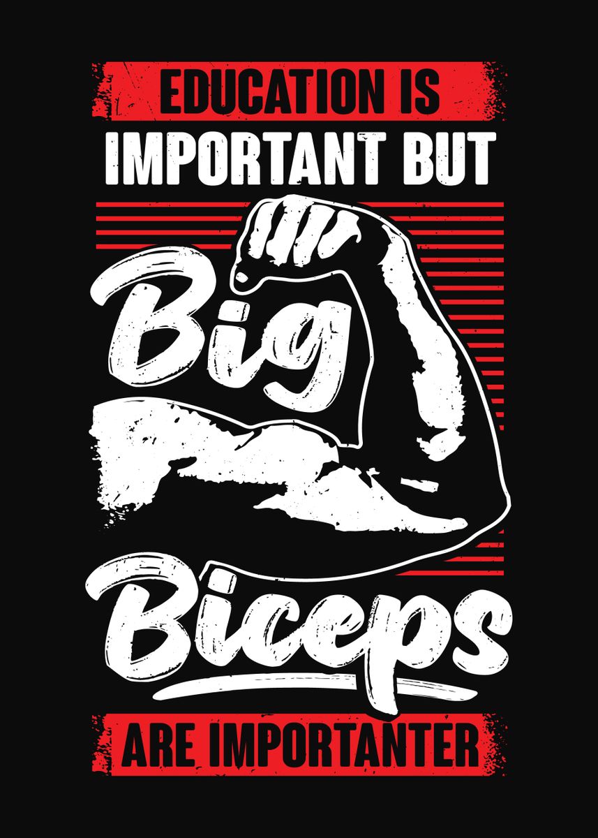 'Bodybuilding Biceps Design' Poster, picture, metal print, paint by ...