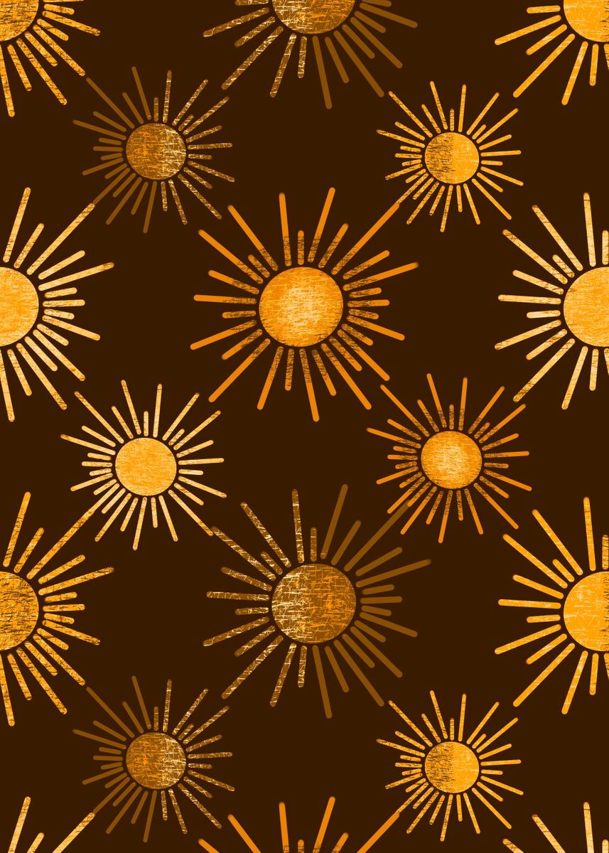 'Boho sun pattern' Poster, picture, metal print, paint by Elinnet ...