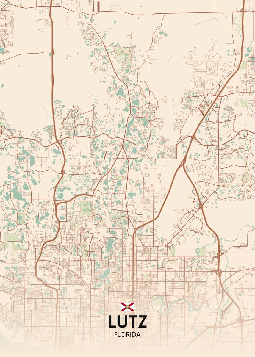 'Lutz FL' Poster, picture, metal print, paint by IMR Designs | Displate