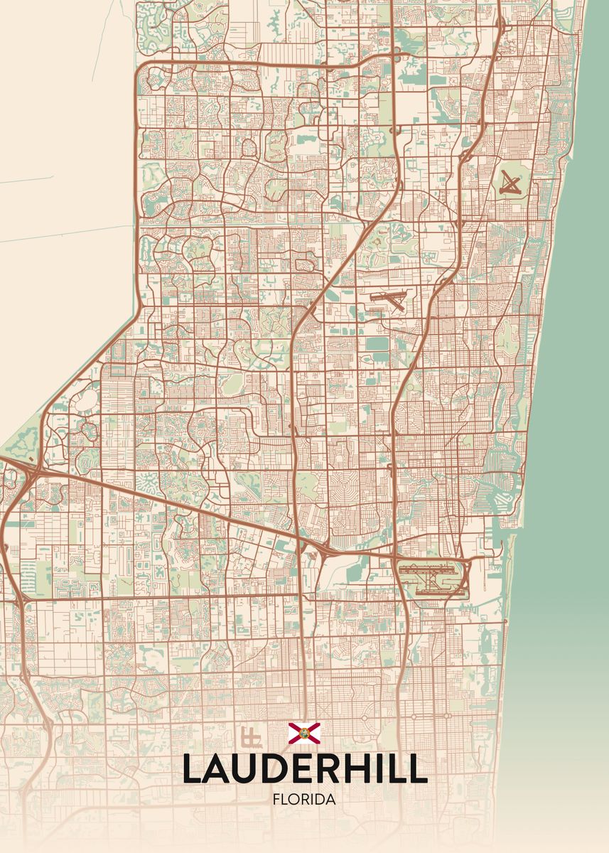 'Lauderhill FL' Poster, picture, metal print, paint by IMR Designs ...