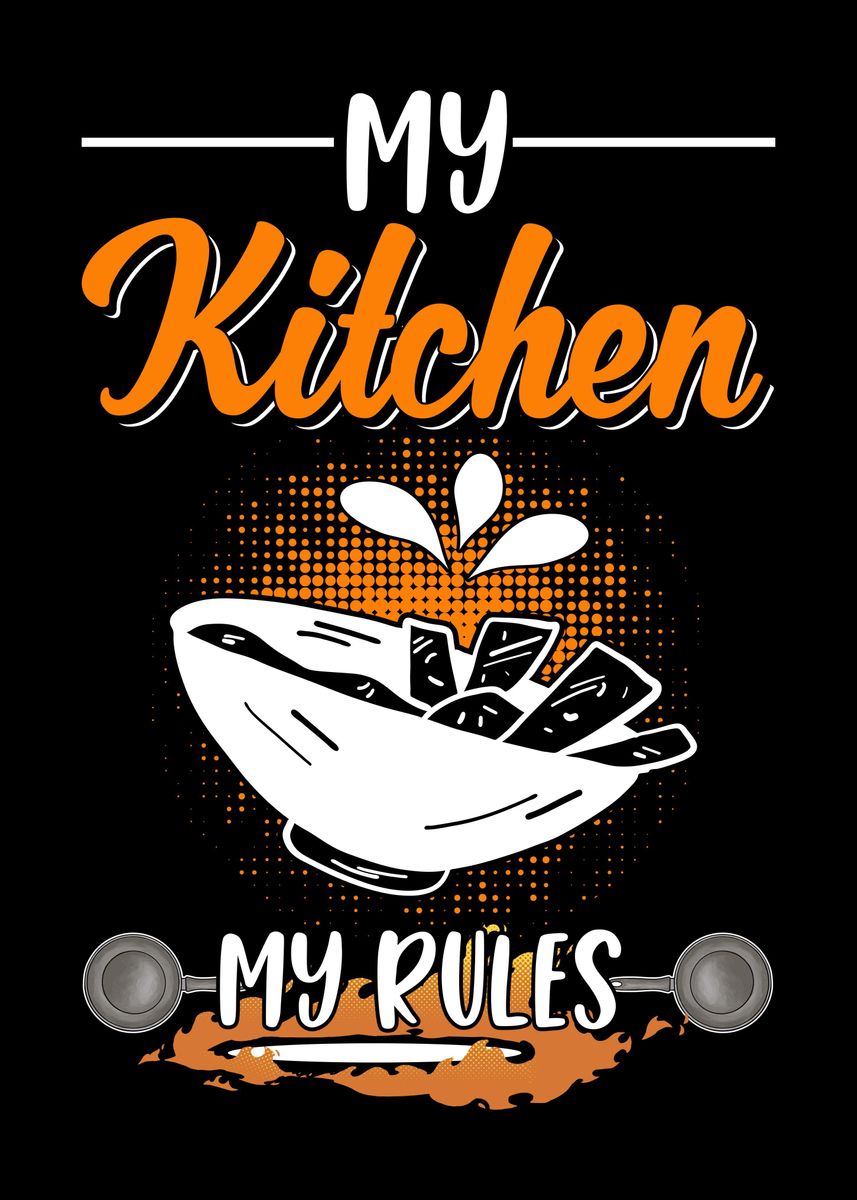 'Kitchen Mama Chef Cuisine' Poster, picture, metal print, paint by ...