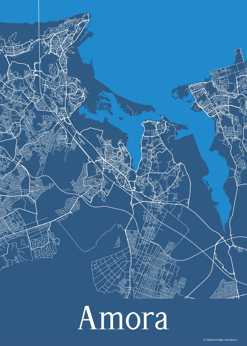 'Amora Portugal Blue' Poster, picture, metal print, paint by Mappingz ...