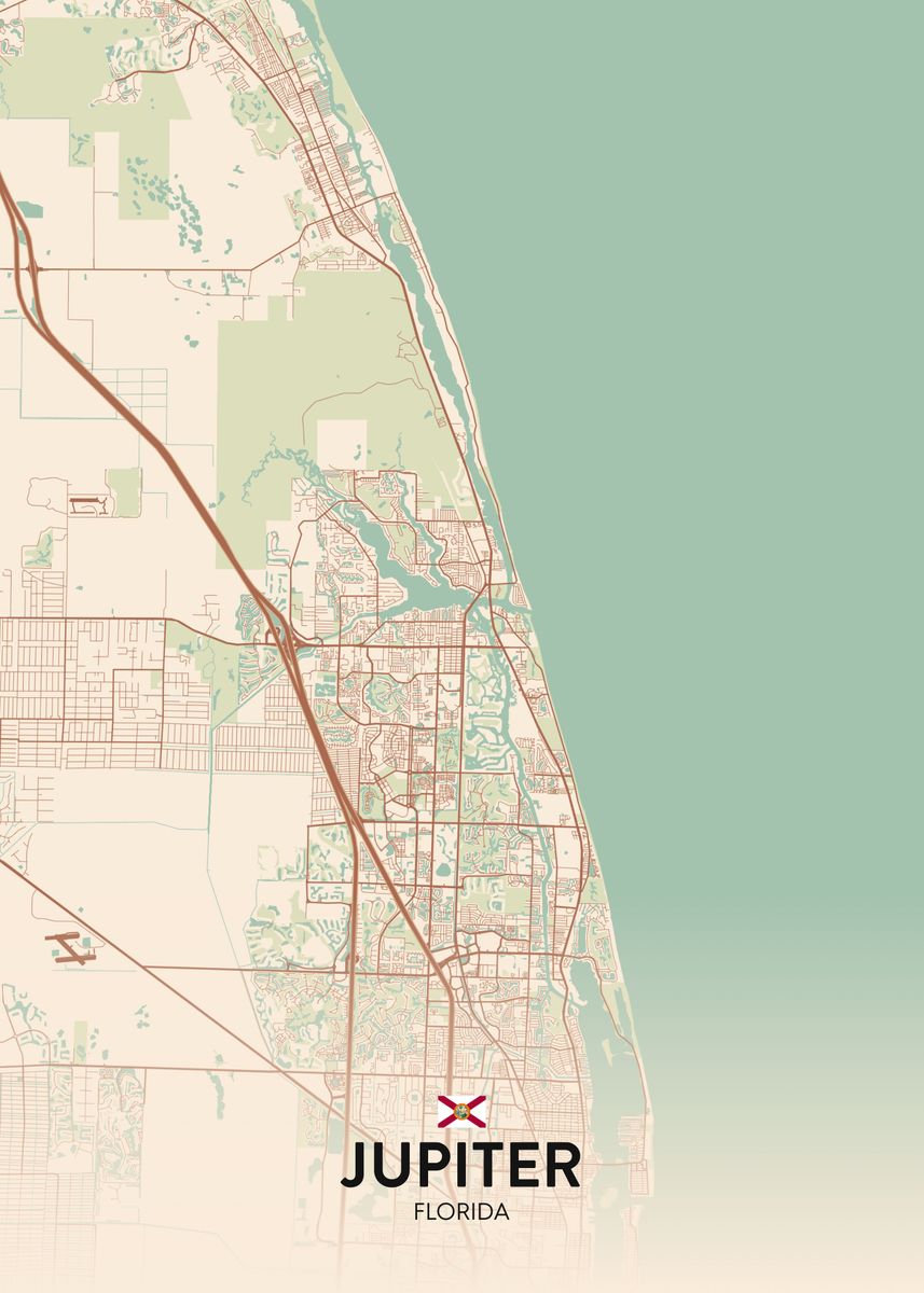 'Jupiter FL' Poster, picture, metal print, paint by IMR Designs | Displate