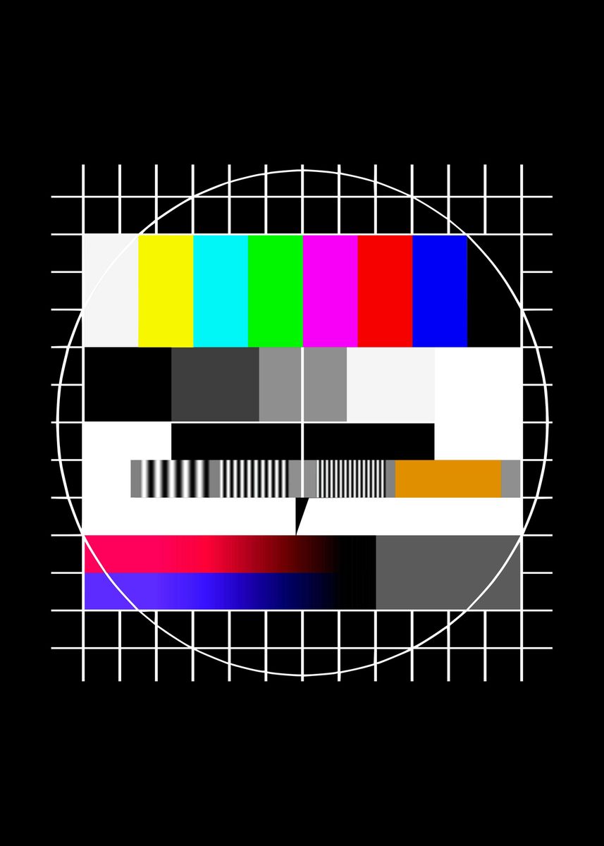 'Testbild Test Pattern 80er' Poster, picture, metal print, paint by ...