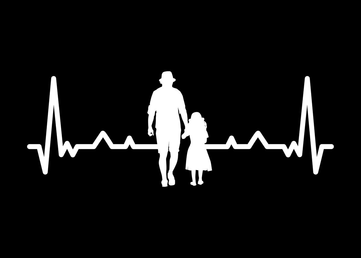 'Heartbeat Father Daughter' Poster by professionaldesigns | Displate