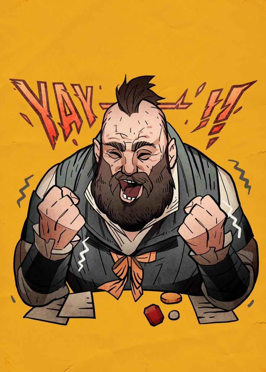 'Excited Zoltan' Poster by Witcher 3 | Displate