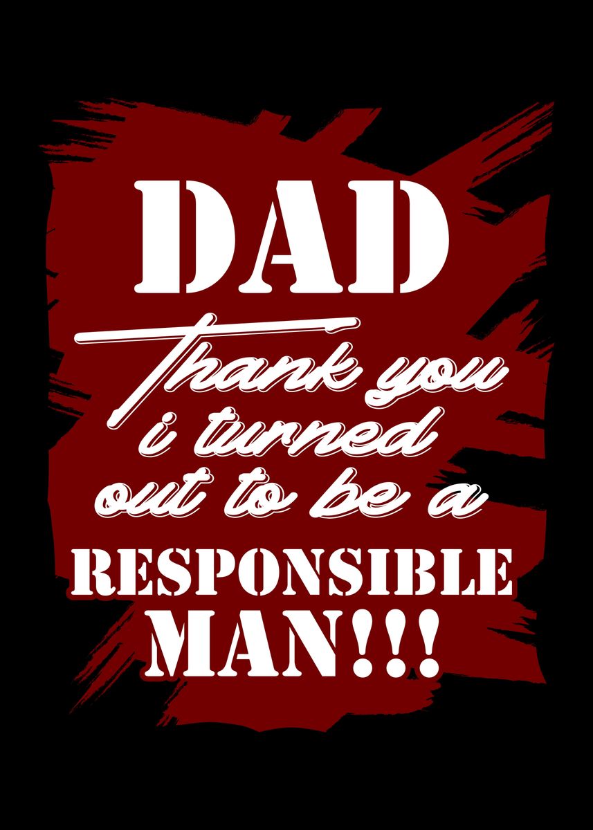'Reponsible Man' Poster by BeMi | Displate