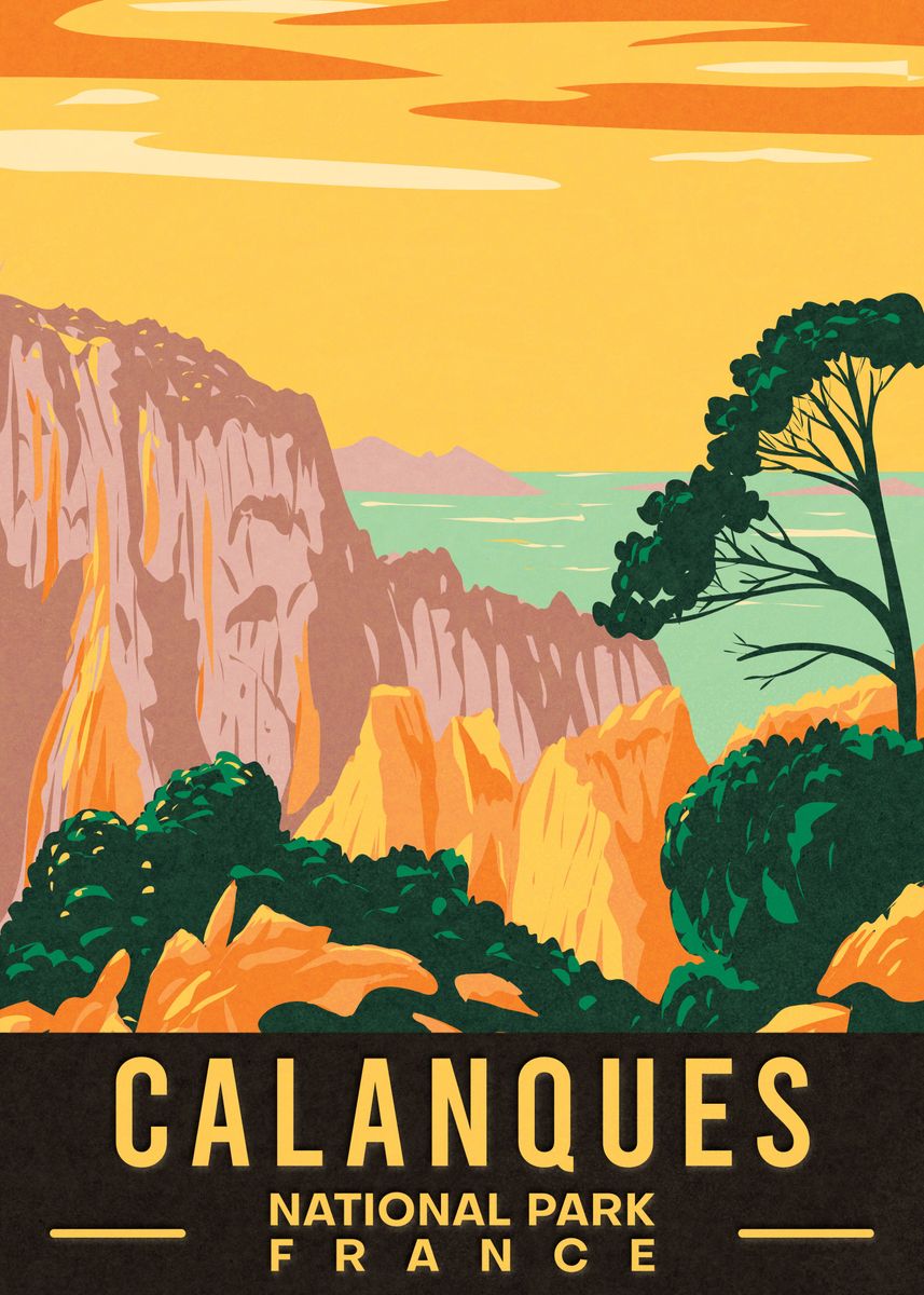 'Calanques National Park' Poster, picture, metal print, paint by Jordan ...