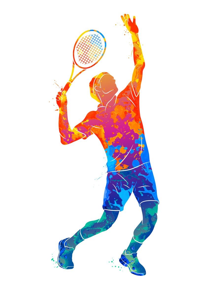 'Abstract tennis player' Poster by Nguyen Duc Hieu | Displate