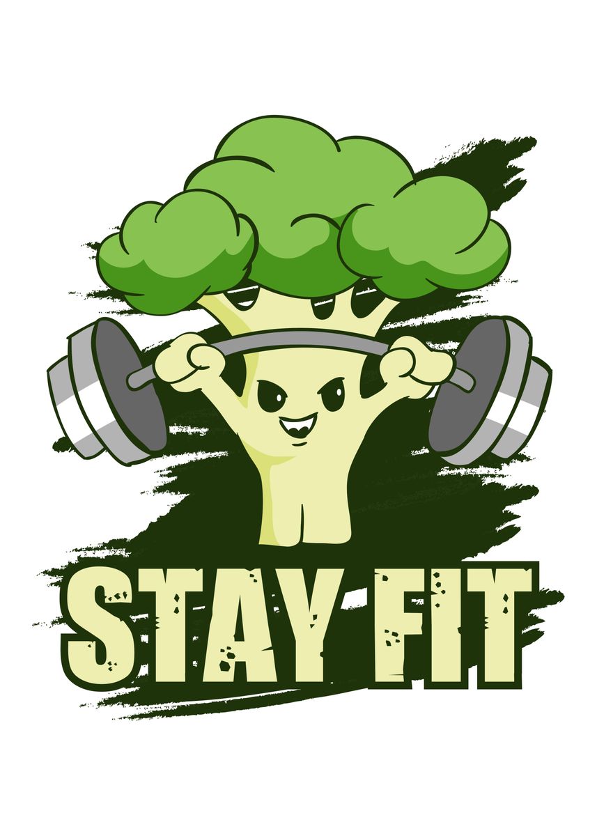 'Stay fit' Poster, picture, metal print, paint by BeMi | Displate