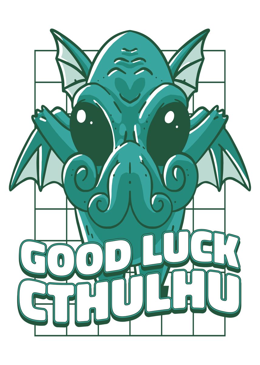 'Cthulhu lucky monster' Poster, picture, metal print, paint by ...