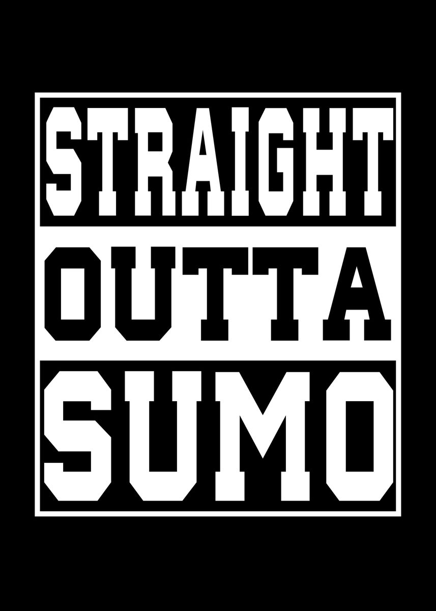 'Sumo Saying funny' Poster, picture, metal print, paint by schmugo ...