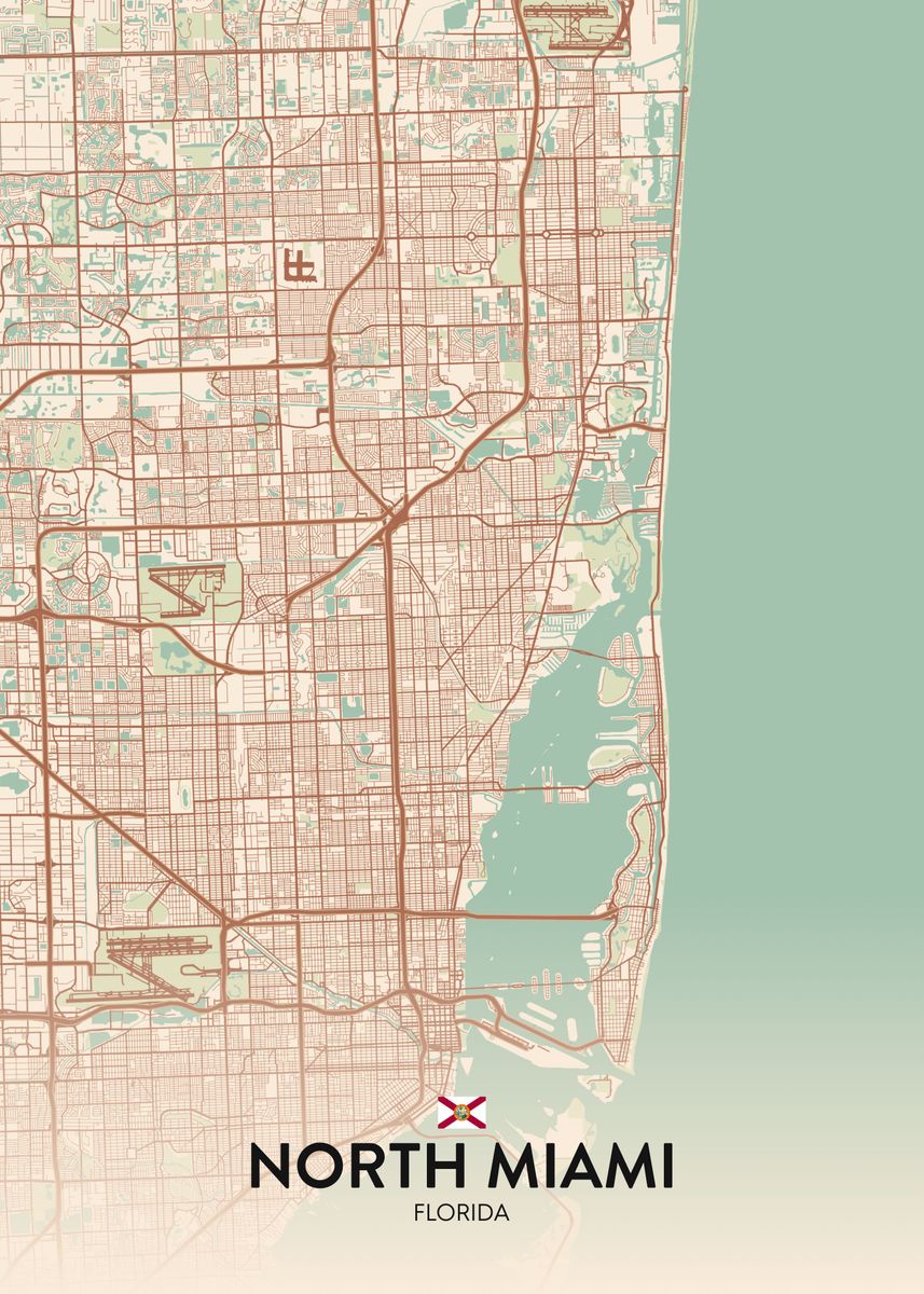'North Miami FL' Poster by IMR Designs | Displate