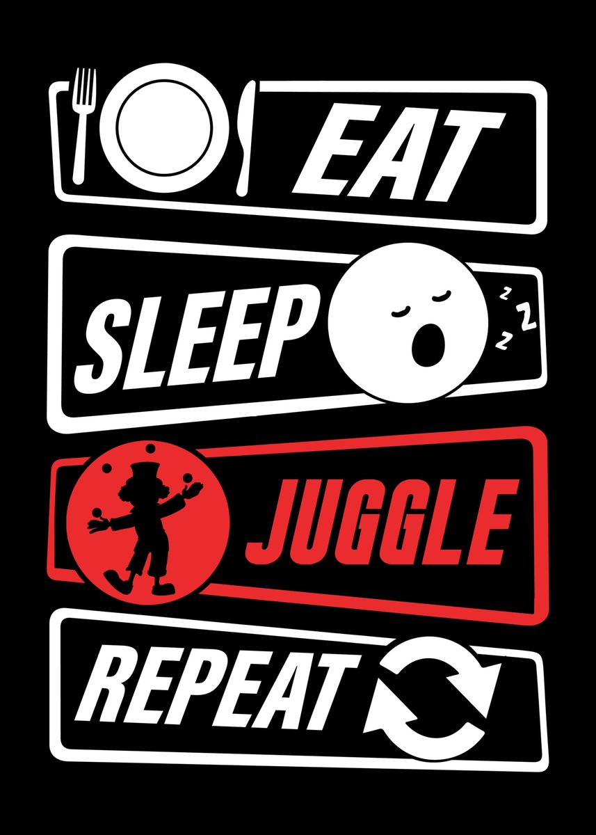 'Juggle Fun Juggling Hobby' Poster by professionaldesigns | Displate