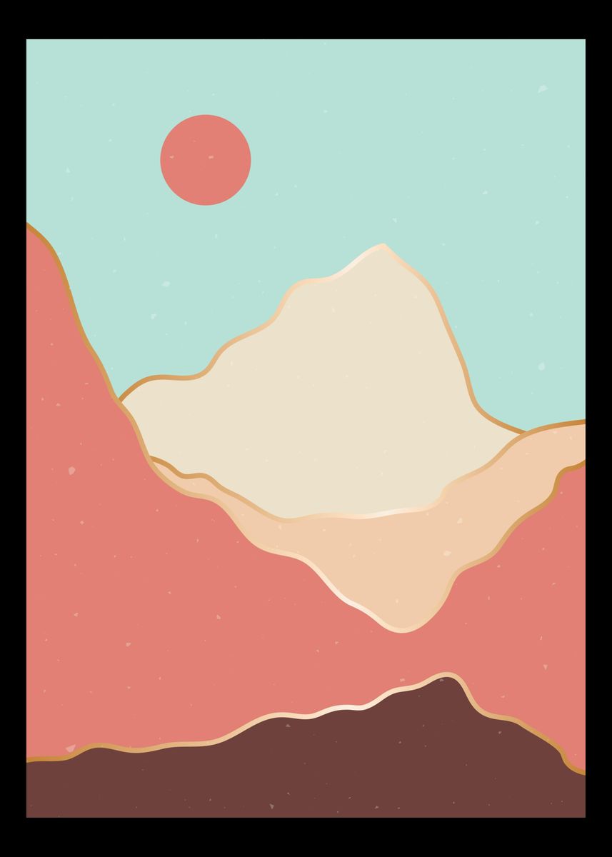 'Abstract Mountain' Poster by Artur | Displate