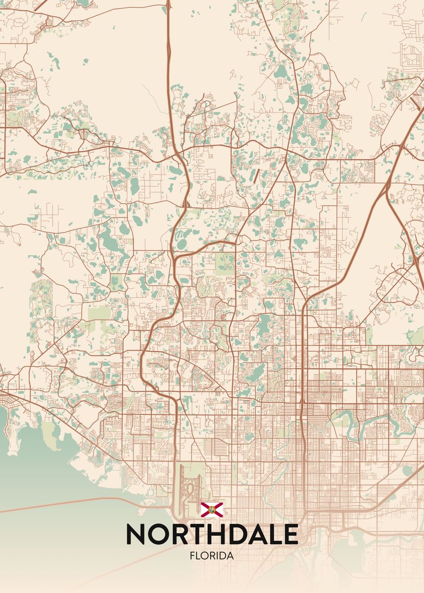 'Northdale FL' Poster by IMR Designs | Displate