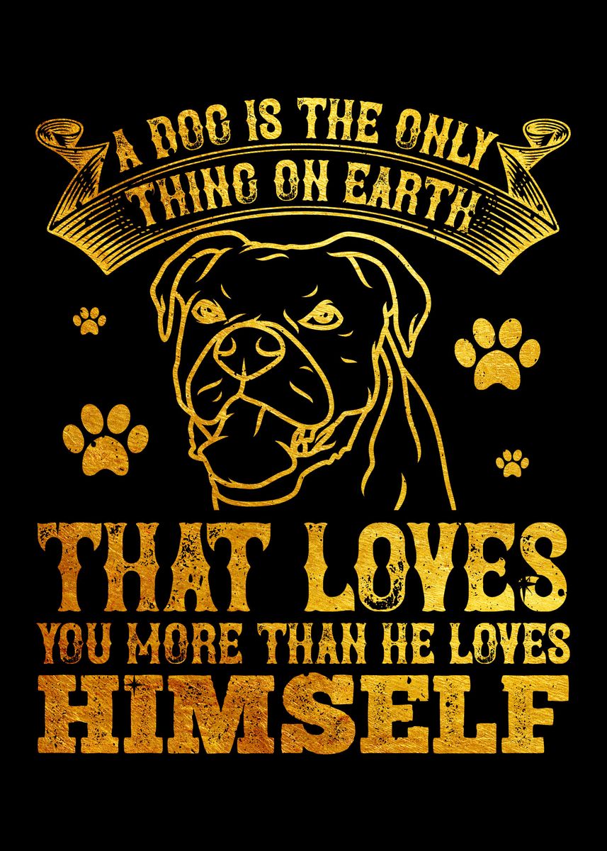 'A dog is the only thing on' Poster, picture, metal print, paint by Dutton Jerrell | Displate