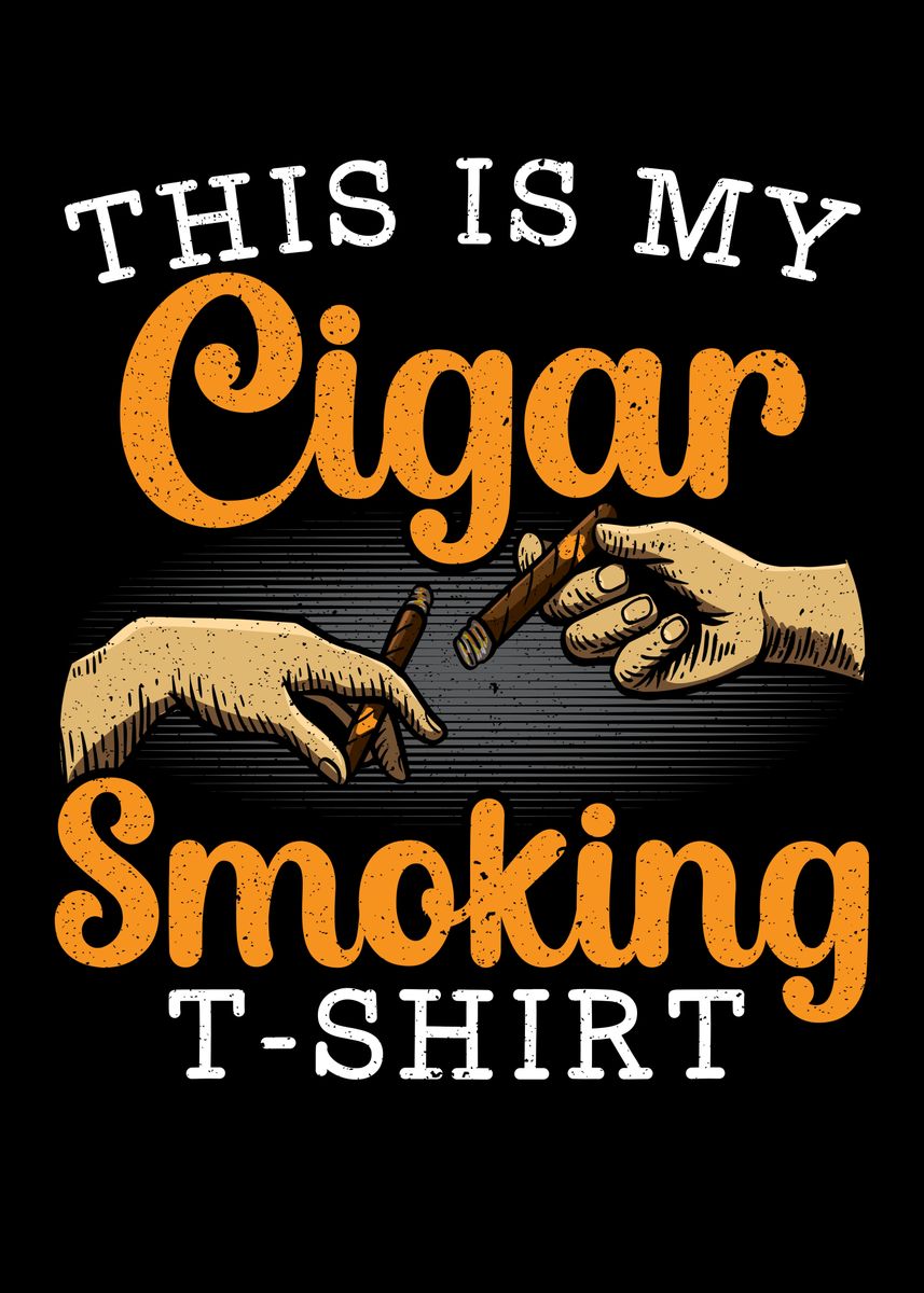 'Cigarette Smoker' Poster, picture, metal print, paint by NAO | Displate