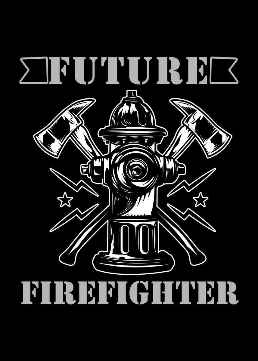 'Future Firefighter Boys' Poster by professionaldesigns | Displate