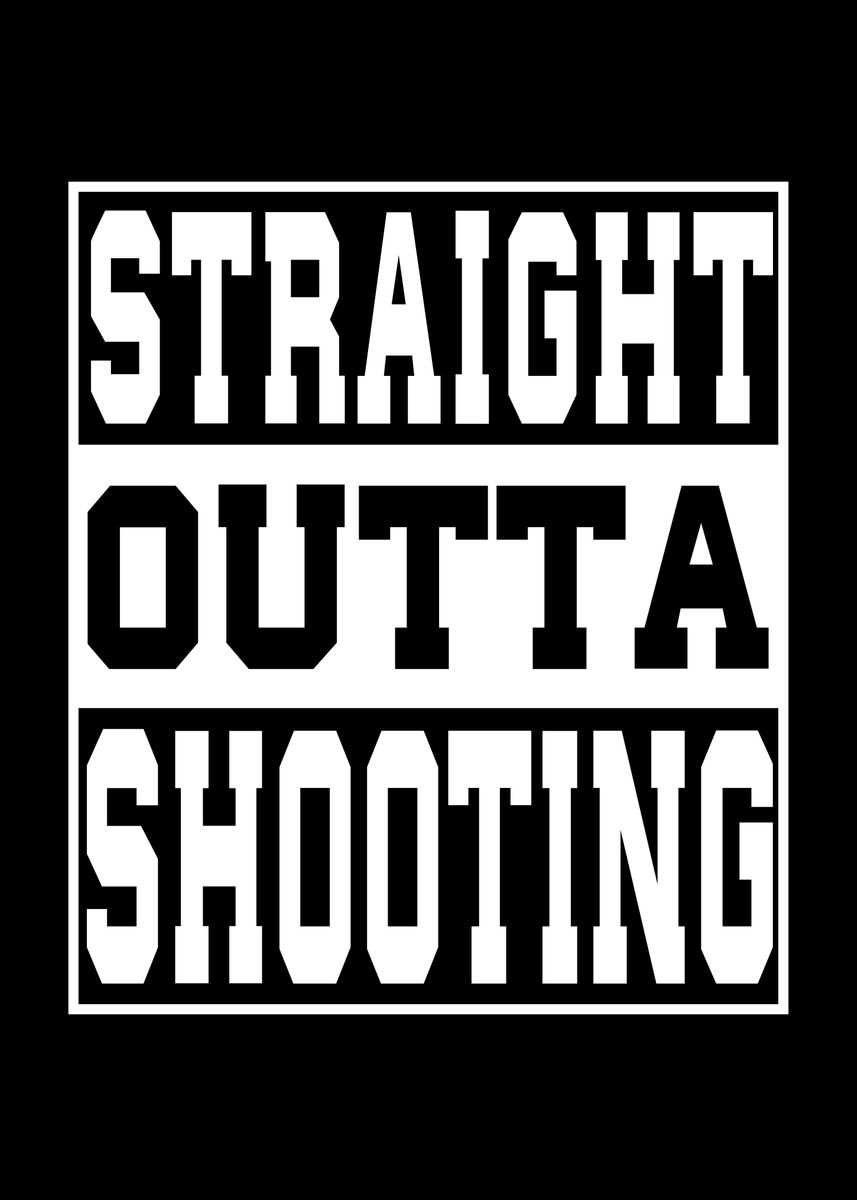 'Shooting Saying Funny' Poster, picture, metal print, paint by schmugo ...