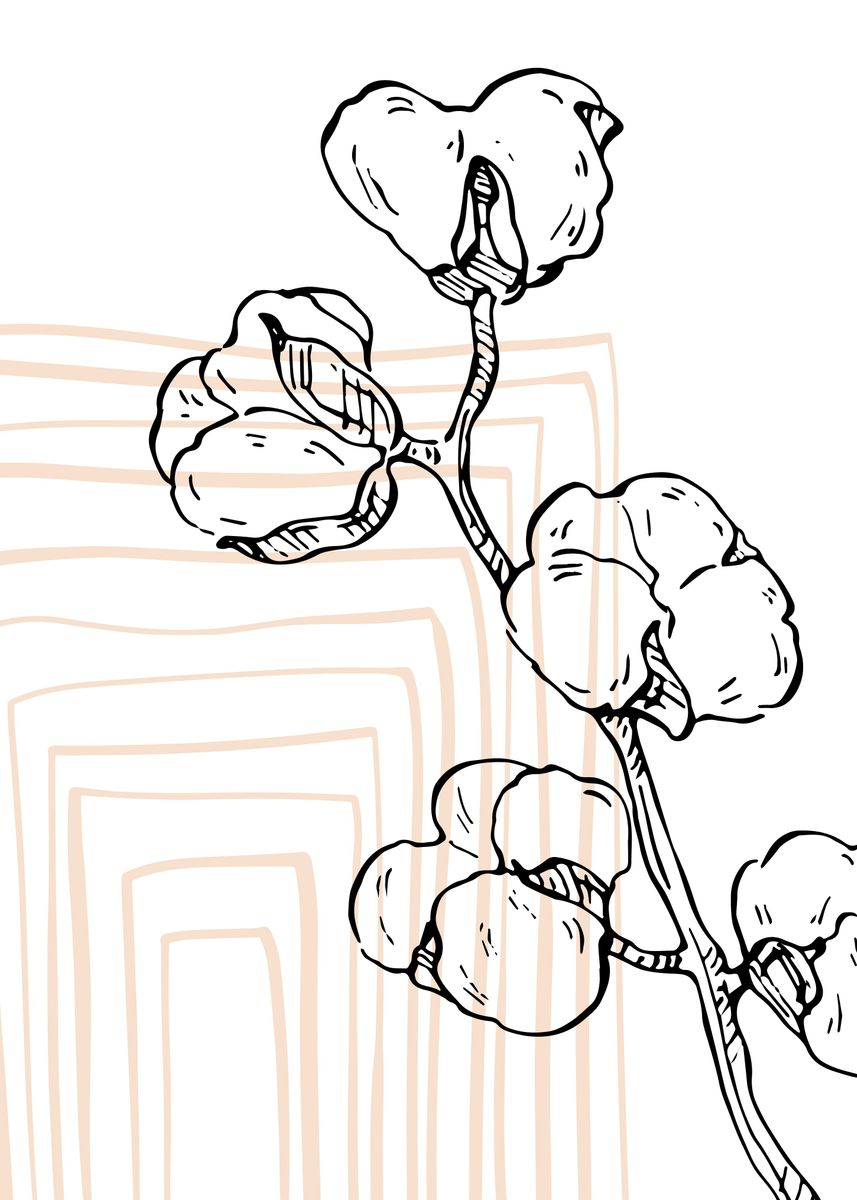 'Cotton Abstract Nordic' Poster by Samira Yanushkova | Displate