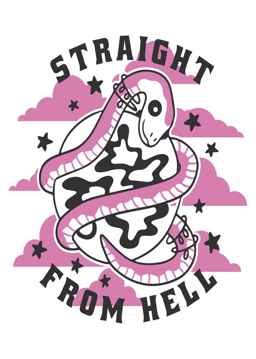 'Esoteric snake hell quote' Poster, picture, metal print, paint by ...