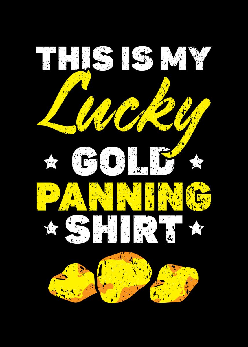 'Gold Panning' Poster, picture, metal print, paint by NAO | Displate