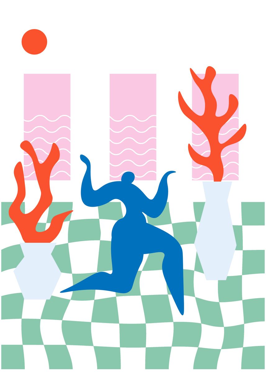 'Abstract shape dancing ' Poster by Ricky Aditya | Displate