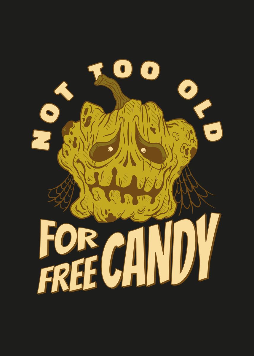 'Free candy Halloween' Poster by Bombdesign | Displate