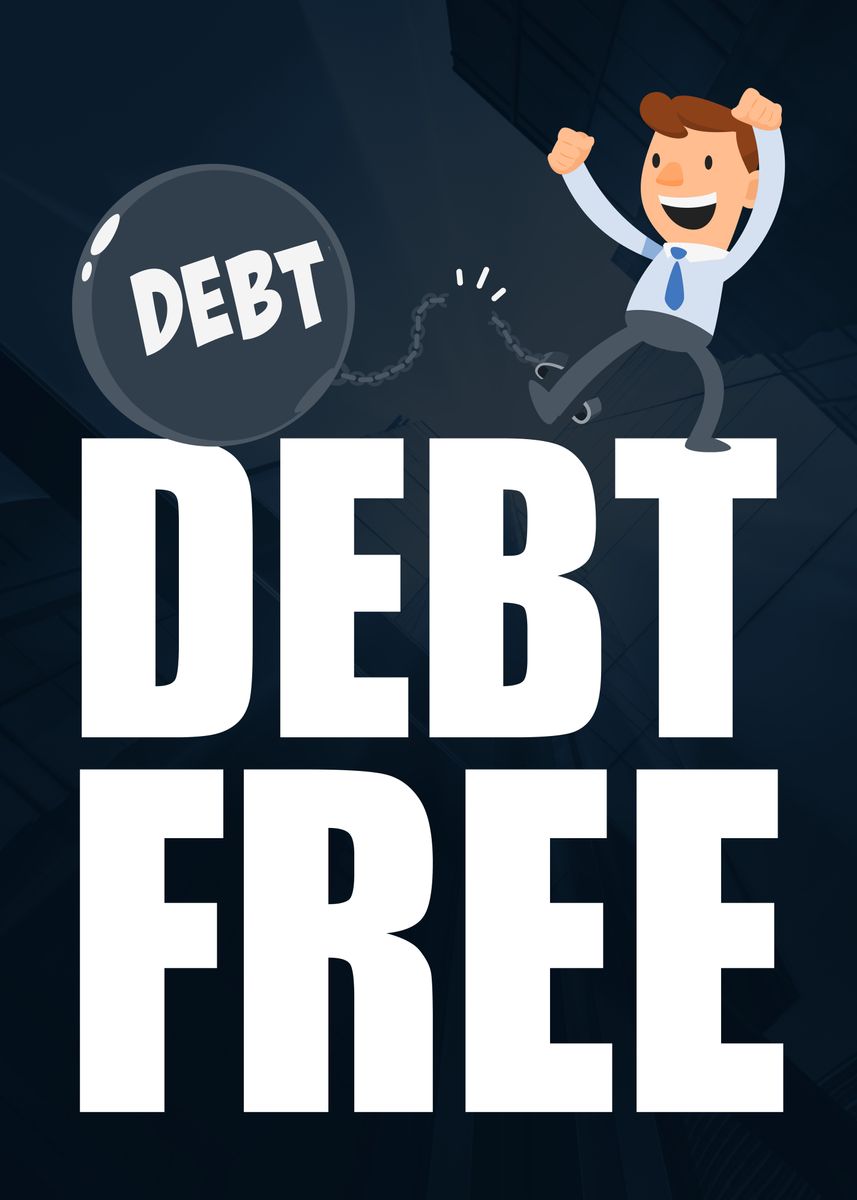 'Debt Free Ball and Chain' Poster, picture, metal print, paint by ...