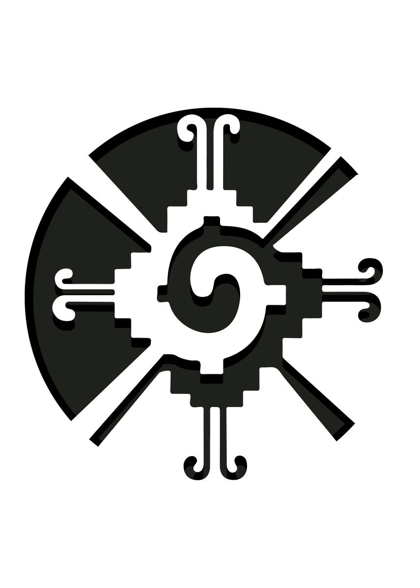 'Hunab Ku Ometeotl Aztec' Poster, picture, metal print, paint by ...