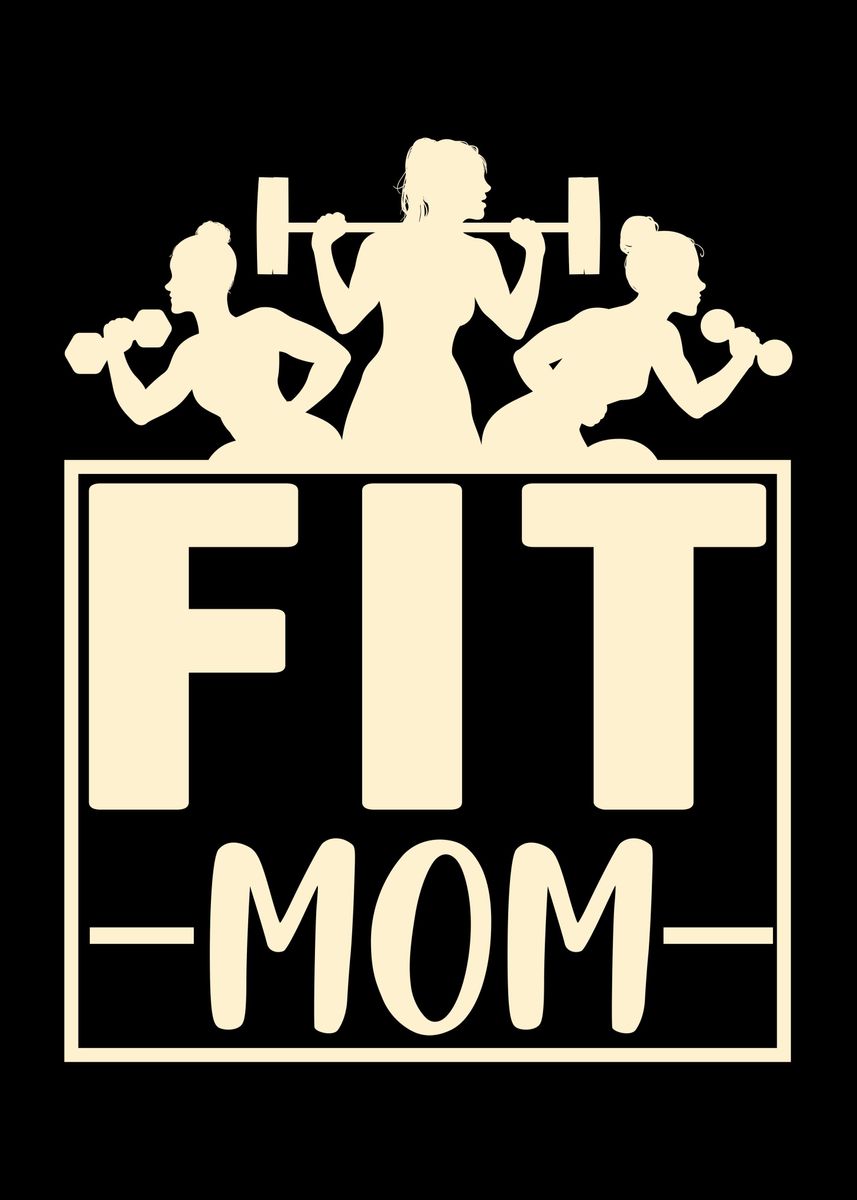 'Fitness Mama Gym' Poster, picture, metal print, paint by ...