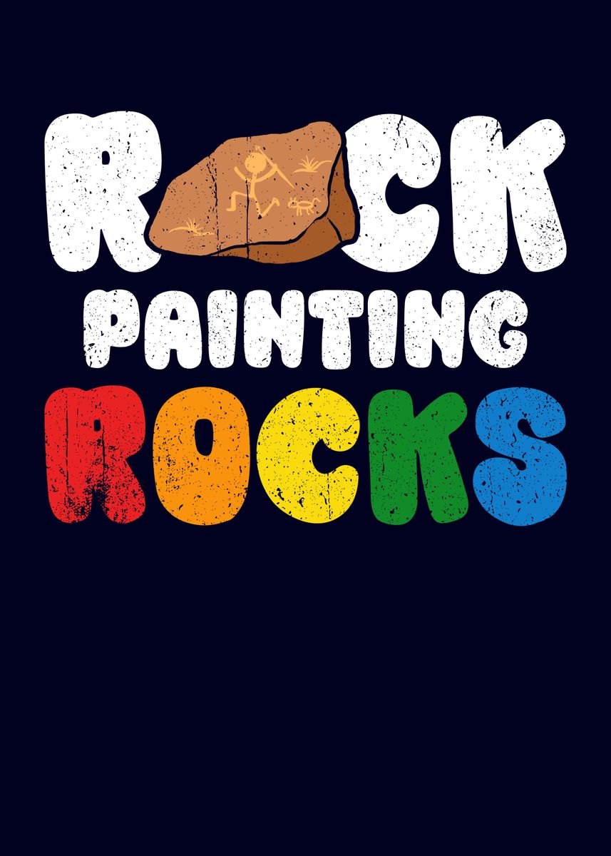 'Rock Painting Rocks' Poster, picture, metal print, paint by MzumO ...