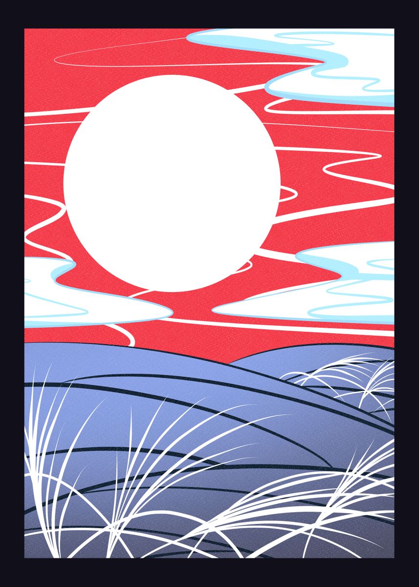 'Silver Grass Moon' Poster, picture, metal print, paint by Tony Wilim ...