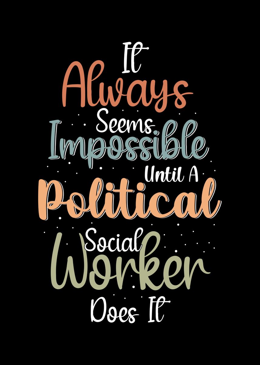 'Political Social Worker' Poster, picture, metal print, paint by Lukes ...