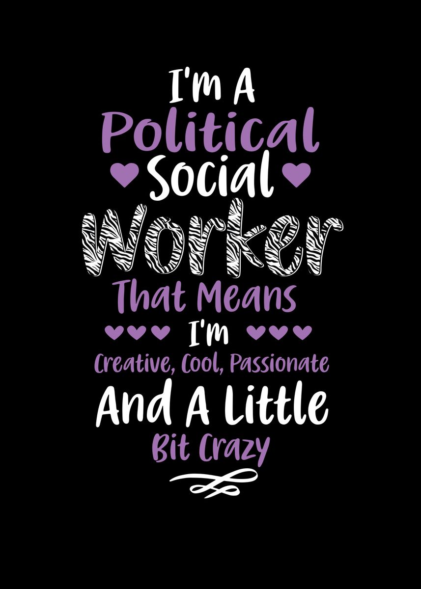 'Political Social Worker' Poster, picture, metal print, paint by Lukes ...