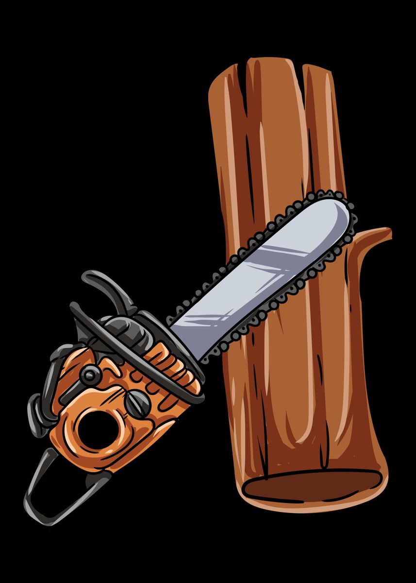 'Chainsaw Arborist Lumberja' Poster, picture, metal print, paint by ...