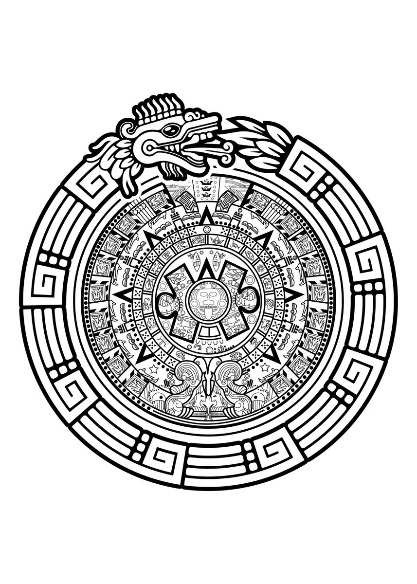 Ouroboros Dragon Aztec