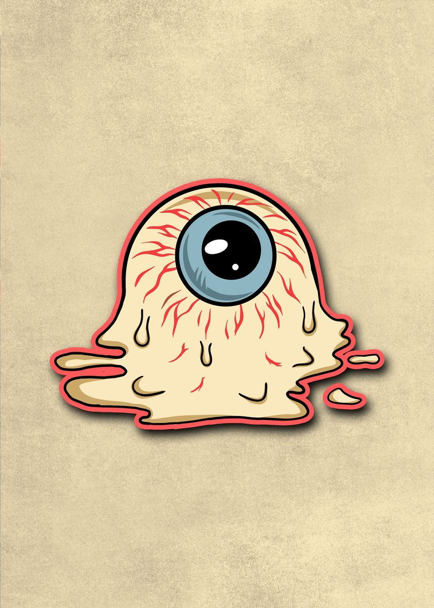 'Melting Eye Ball' Poster by kun bin | Displate