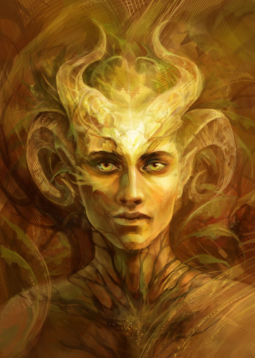 'Faun' Poster, picture, metal print, paint by Hannah Böving | Displate