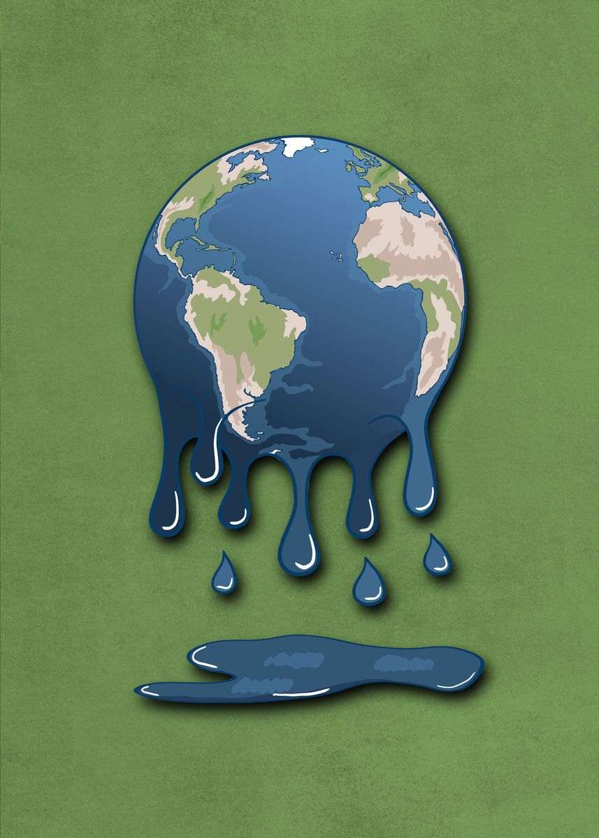 'Melting Earth Graphic' Poster, picture, metal print, paint by kun bin ...