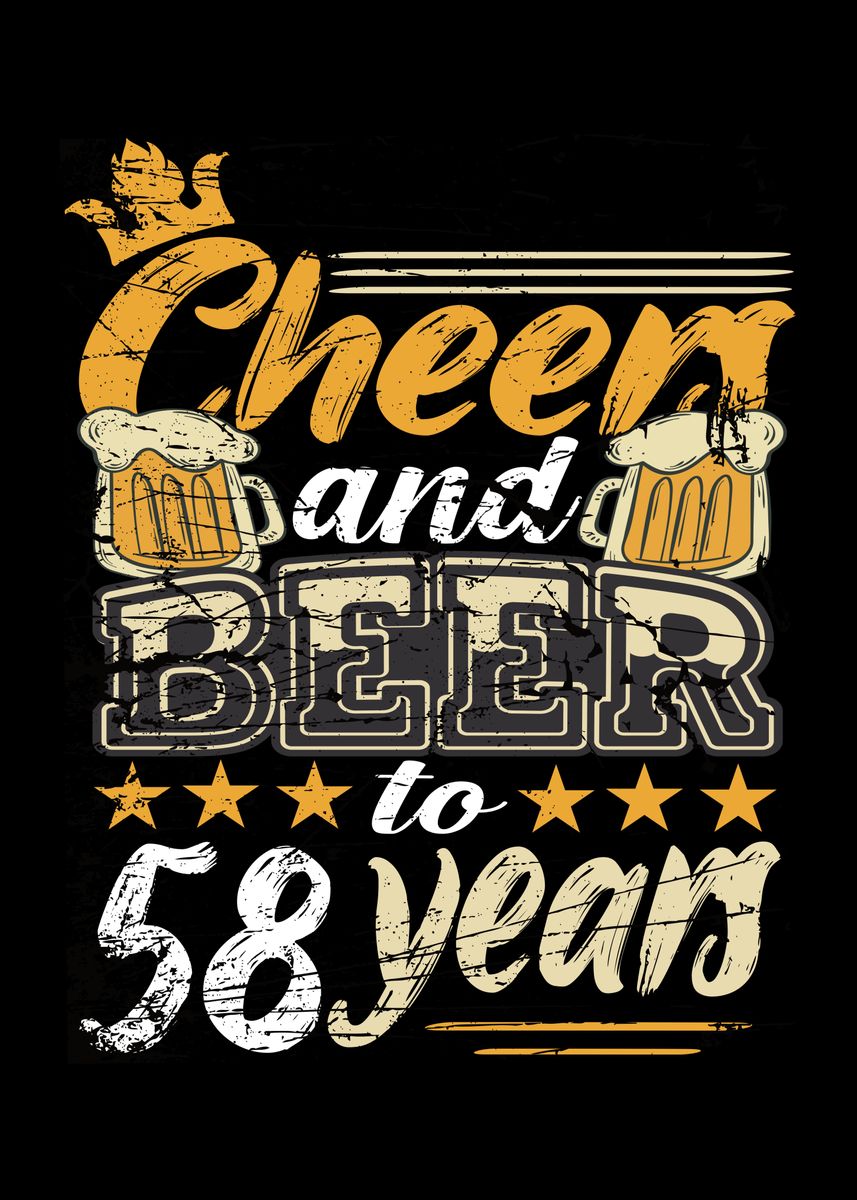 '58 Birthday Man' Poster by Steven Zimmer | Displate