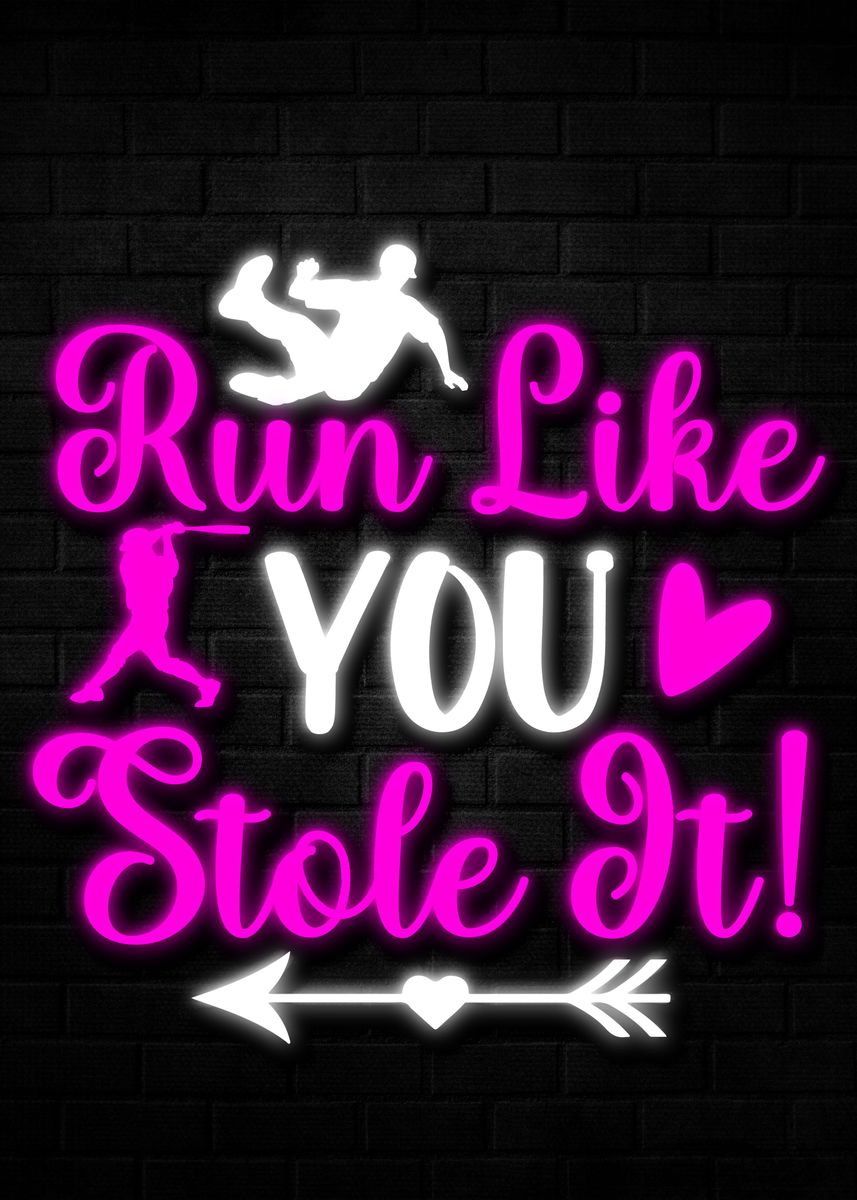 'Baseball Neon Led' Poster, picture, metal print, paint by RickyEKelly ...