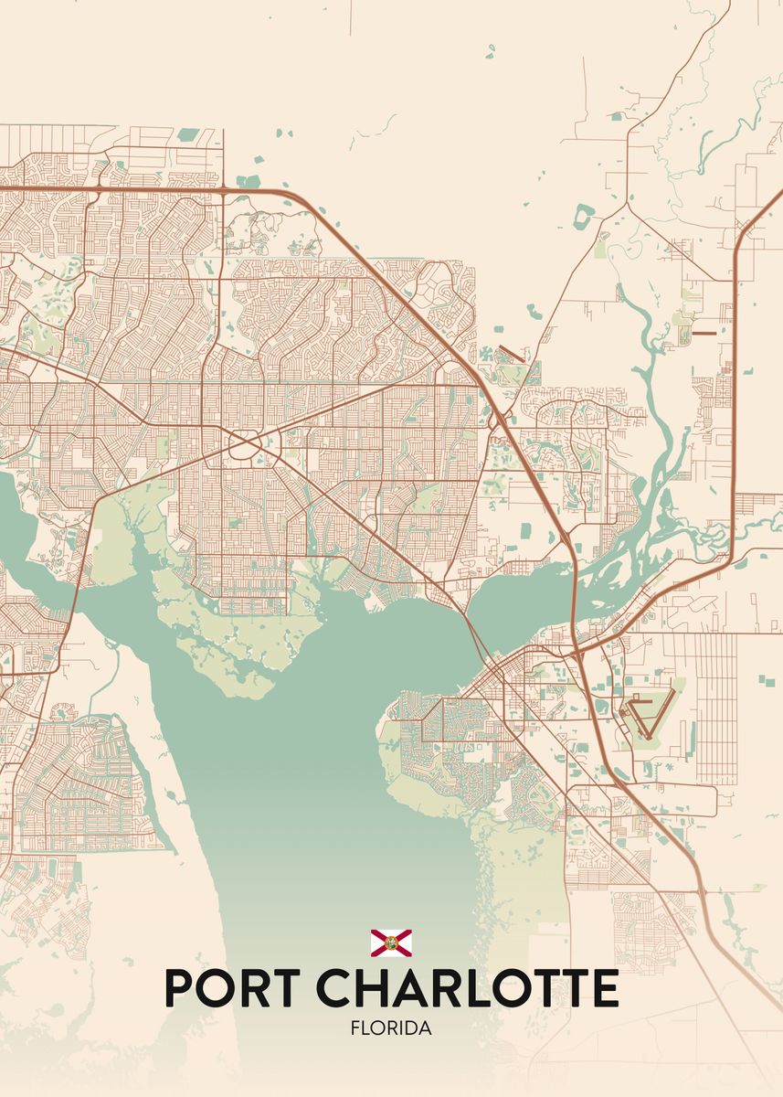 'Port Charlotte FL' Poster, picture, metal print, paint by IMR Designs ...